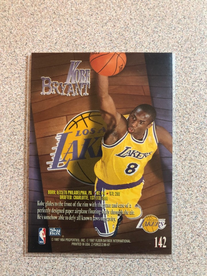 1996-97 Skybox Z Force - #142 Kobe Bryant (RC) LA Lakers | eBay