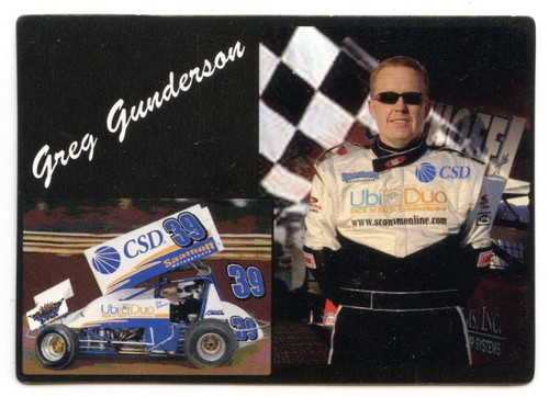 #39 Greg Gunderson Sprint Car Driver Trading Card | eBay