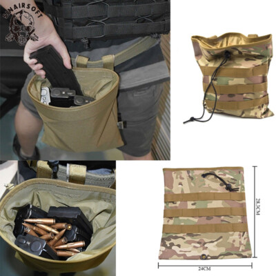 Tactical Magazine Dump Drop Pouch MOLLE Utility Pack Mag Recycling Gun ...