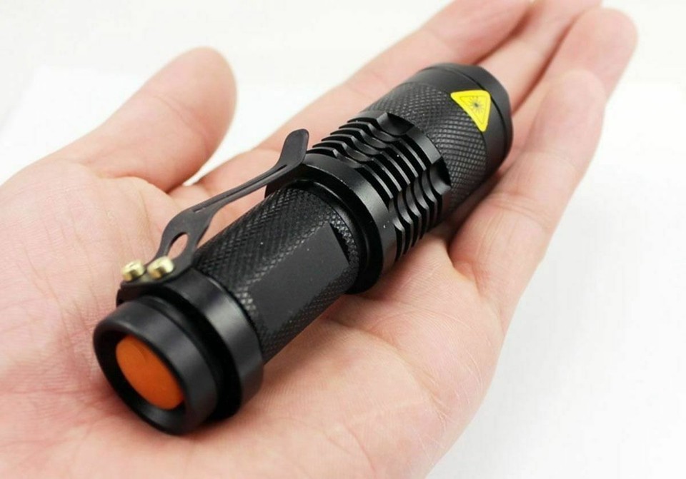 6PCS Mini LED Flashlight Torch Adjustable Focus Zoom Light Lamp | eBay