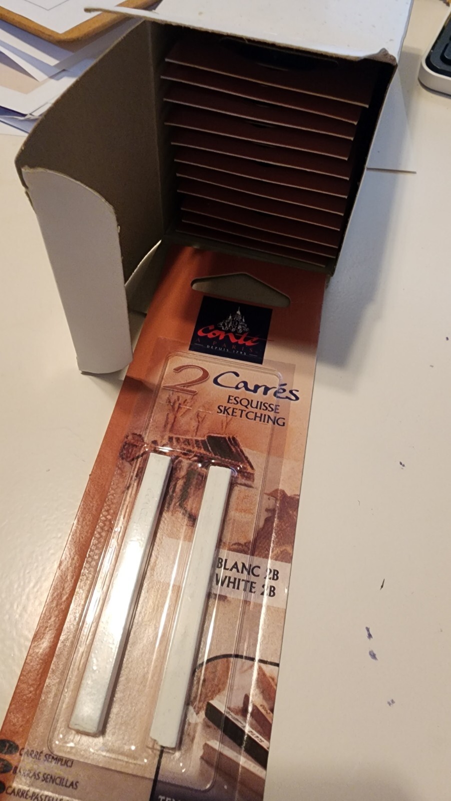Conte 2 white 2B Sketching Sticks - lot of 12 packages | eBay