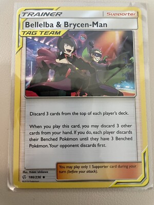 Pokémon TCG Bellelba & Brycen-Man Sun & Moon - Cosmic Eclipse 186/236 ...