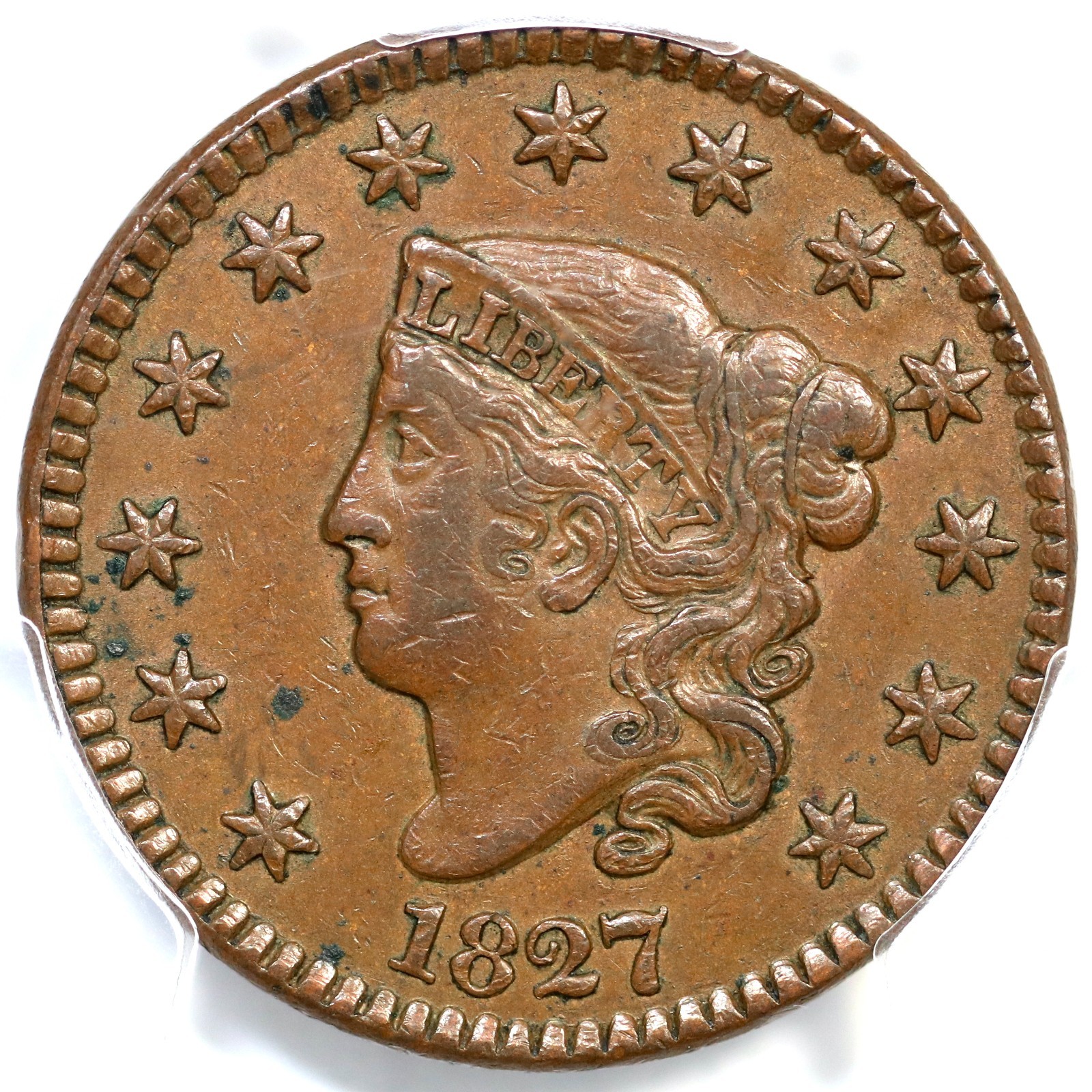 1827 N-2 R-3 PCGS AU 50 Matron or Coronet Head Large Cent Coin 1c | eBay