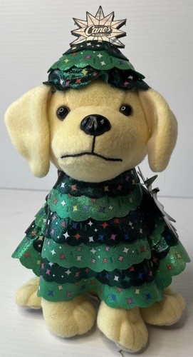 Raising Canes Rockefeller Tree Plush Puppy Dog Stuffed Animal Christmas ...