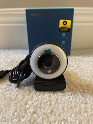 HD Stream Webcam Background Replacement Live Video Recording Ring Light ...