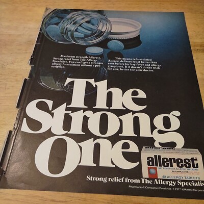 1962 Allerest The Strong One Magazine Ad | eBay