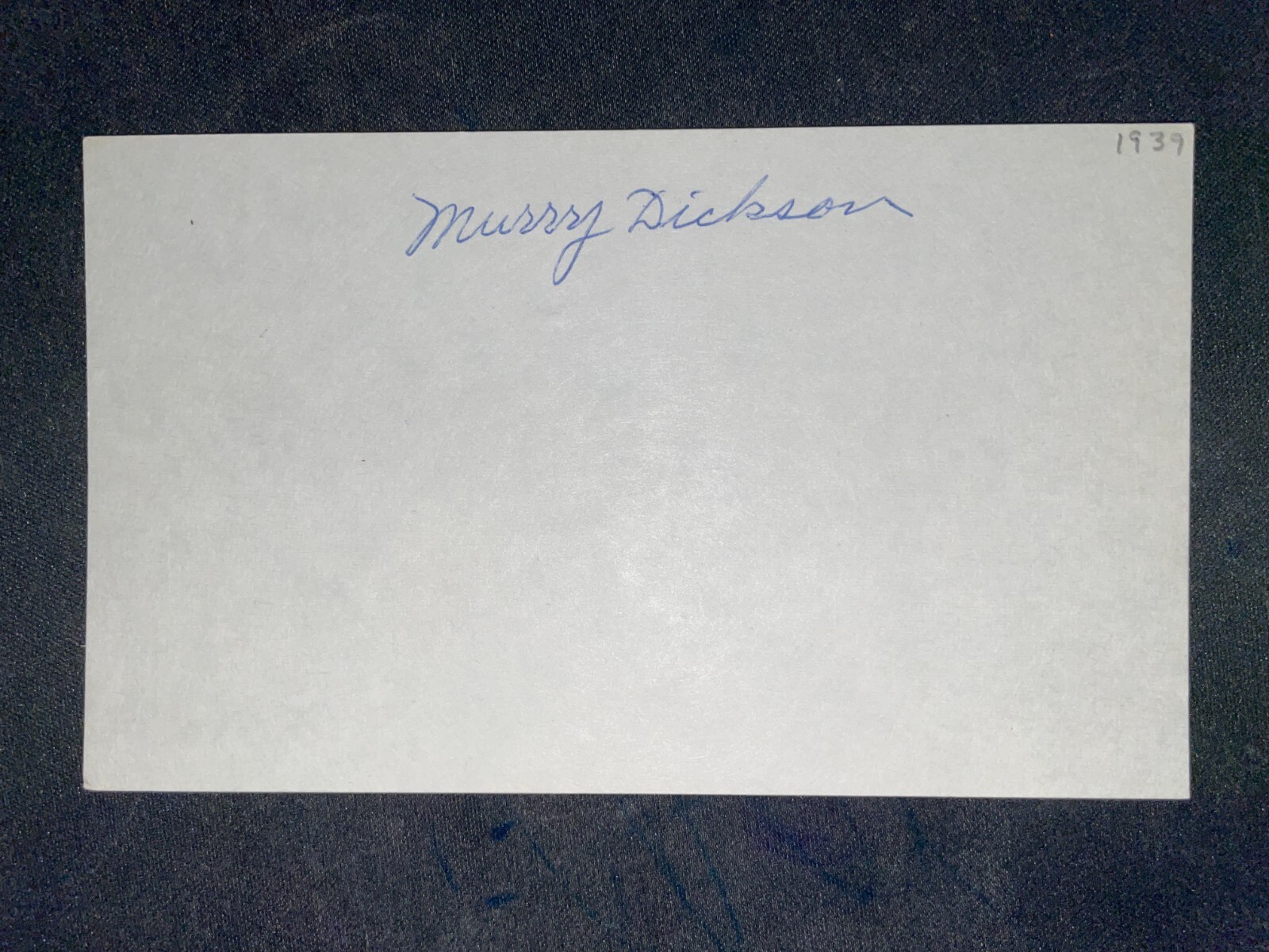 1939 CARDINALS: Murry Dickson, SIGNED 3x5 (JS), Died 1989 | eBay