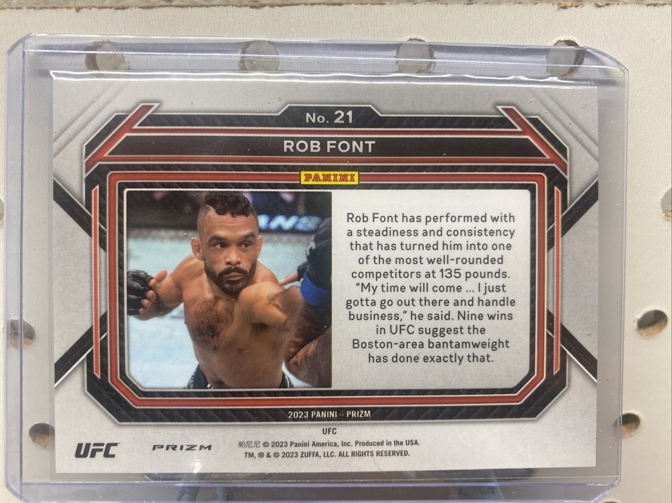 Rob Font - 2023 Panini Prizm UFC #21 Blue Wave Prizm | eBay