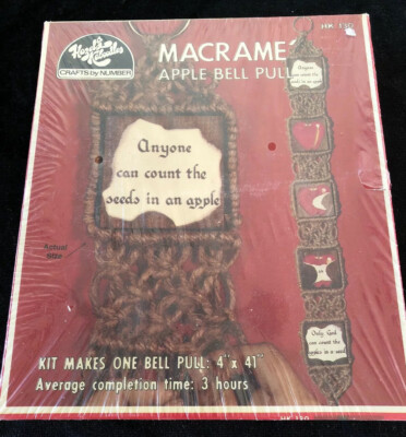 Hazels Kaboodles Macrame Apple Bell Pull Kit HK130 4" x 41" NEW Sealed ...