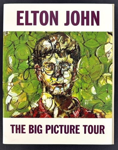 Elton John Signed Autograph Big Picture Concert Tour Program Book w ...