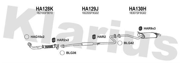 Klarius 420054 Exhaust System for sale online | eBay