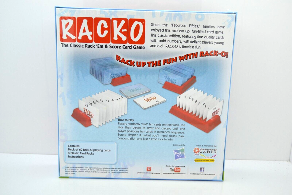 RACK-O Card Game - Family Game Night Kids 8+ & Adults - Original Retro ...