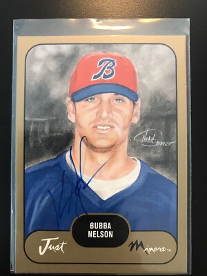 2002 Just Bubba Nelson Gold Auto 246/300 SP Atlanta Braves | eBay