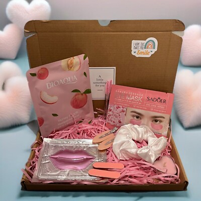 Pink Pamper Hamper Giftset Beauty Box Self Care Skincare Spa Gift ...