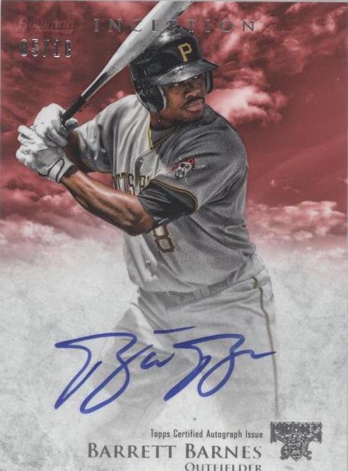 2013 Bowman Inception - Prospect Autographs Barrett Barnes #PA-BBA Red ...