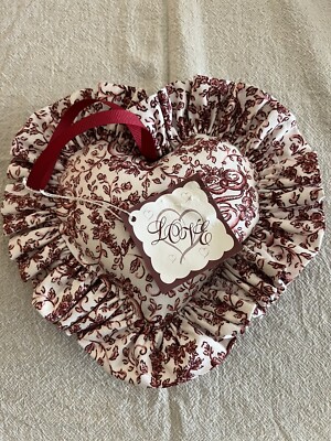 Longaberger Heart Love Pillow - Red - Letters of Love | eBay
