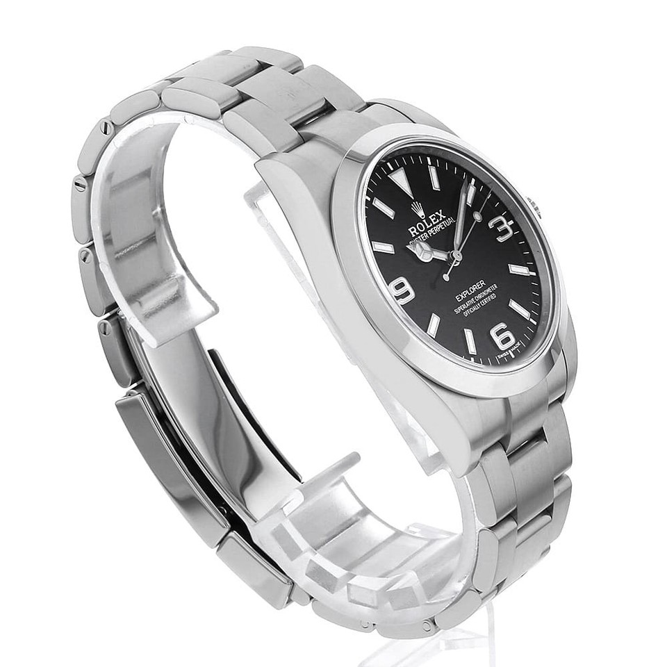 ROLEX Explorer I Late Model White 369 214270 black Random Number second ...