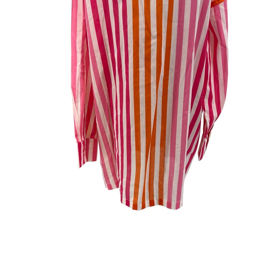 Beach Riot Alexa Top Cover-Up Sunset Stripes Pink Orange Size Large ...