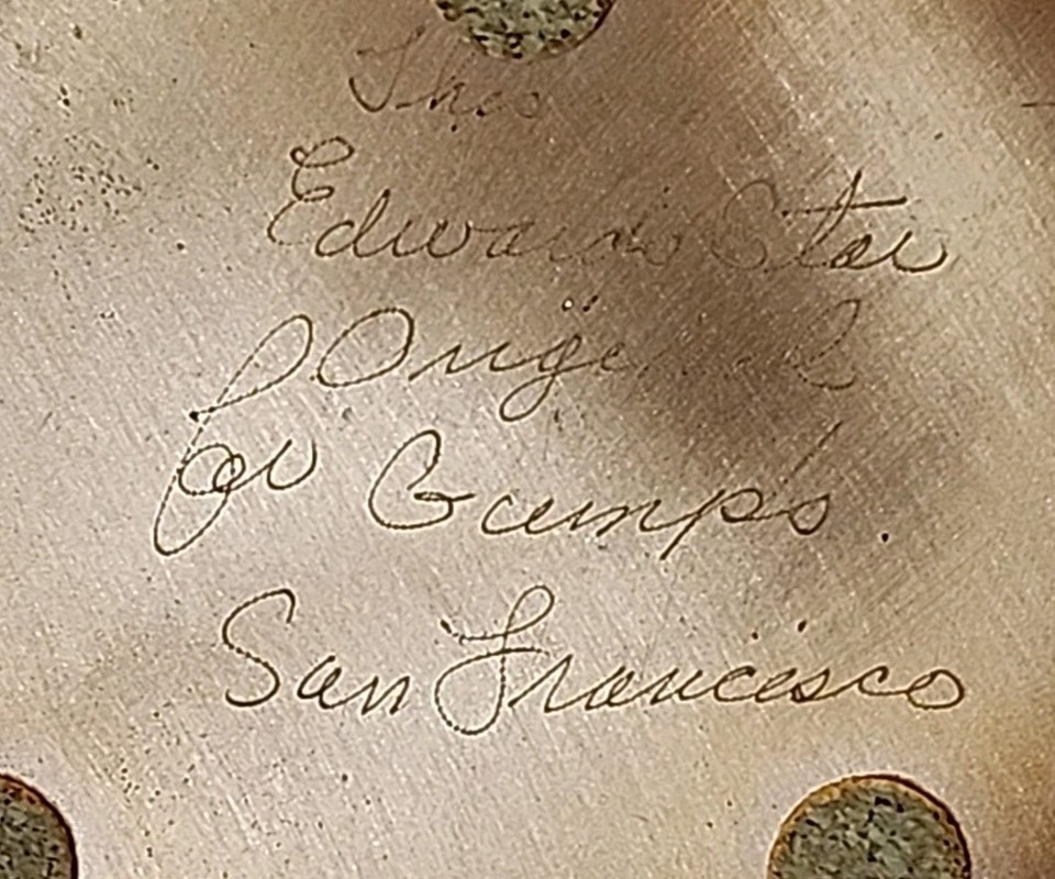 Vintage Edwards Star Enamel On Copper Plate Turquoise & Orange 11.5"W ...