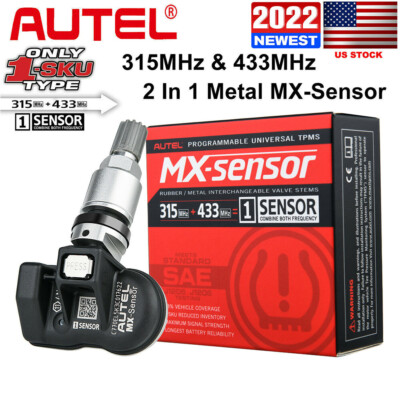 Autel TPMS MX-Sensor 315MHz & 433MHz 2 in 1 Auto Tire Pressure Sensor ...