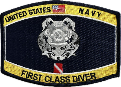 US Navy USN Uniform Patch Aufnäher First Class Diver | eBay