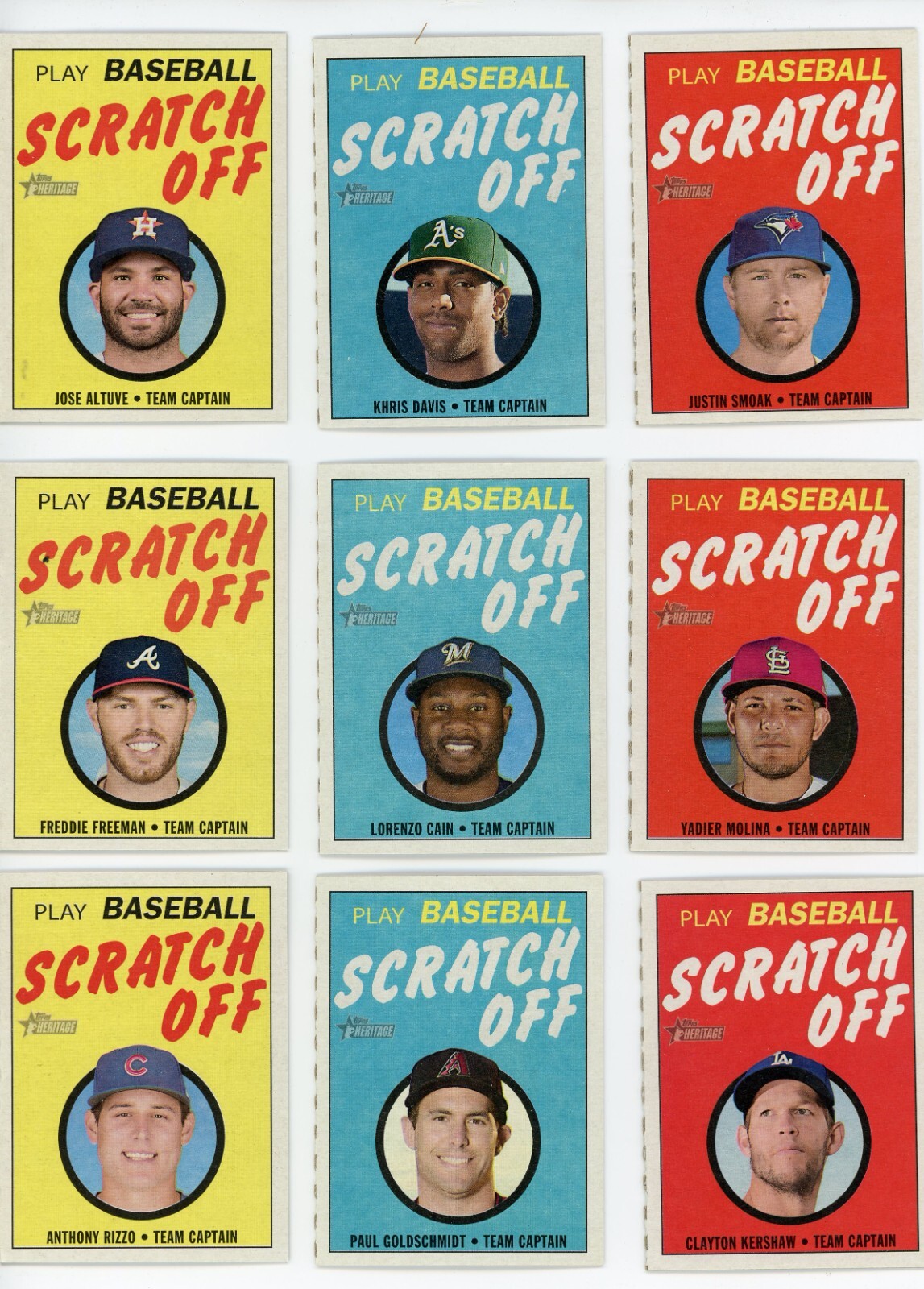 2019 Topps Heritage '70 SCRATCH OFFS inserts YOU PICK *Finish Your Set ...