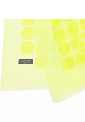 NWT Kate Spade New York Women's Oblong Dot Printed Scarf Yellow ...