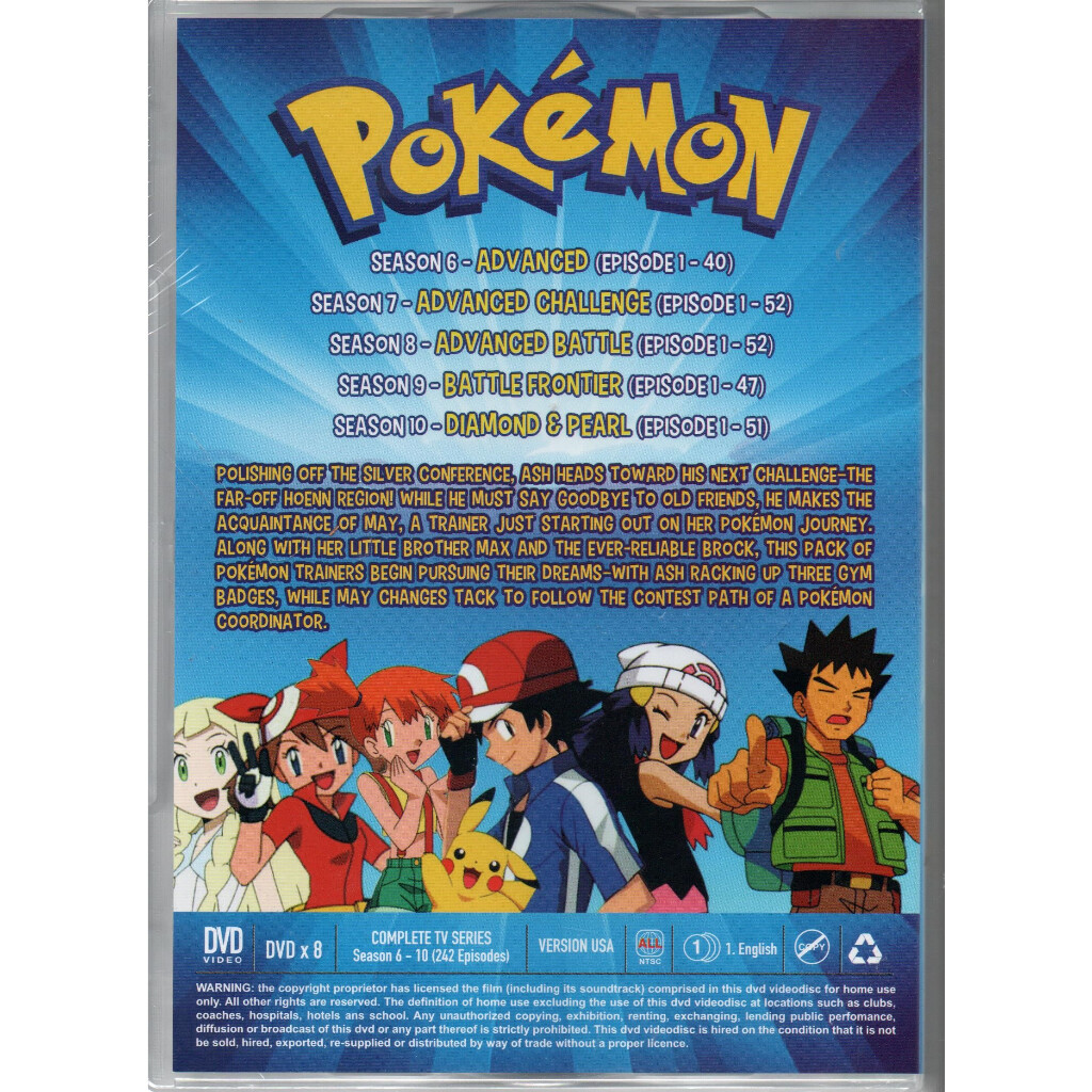 POKEMON SERIES (Season 1-25) DVD All Region USA English Version + Movie ...