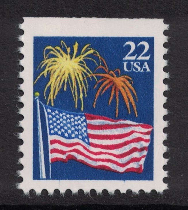 Scott 2276a, Booklet Single- US Flag and Fireworks- MNH 22c 1987 ...