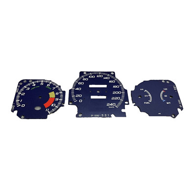 Gauge Cluster Overlay Spoon Style 220 km/h 11k for 96-00 Honda Civic Si ...