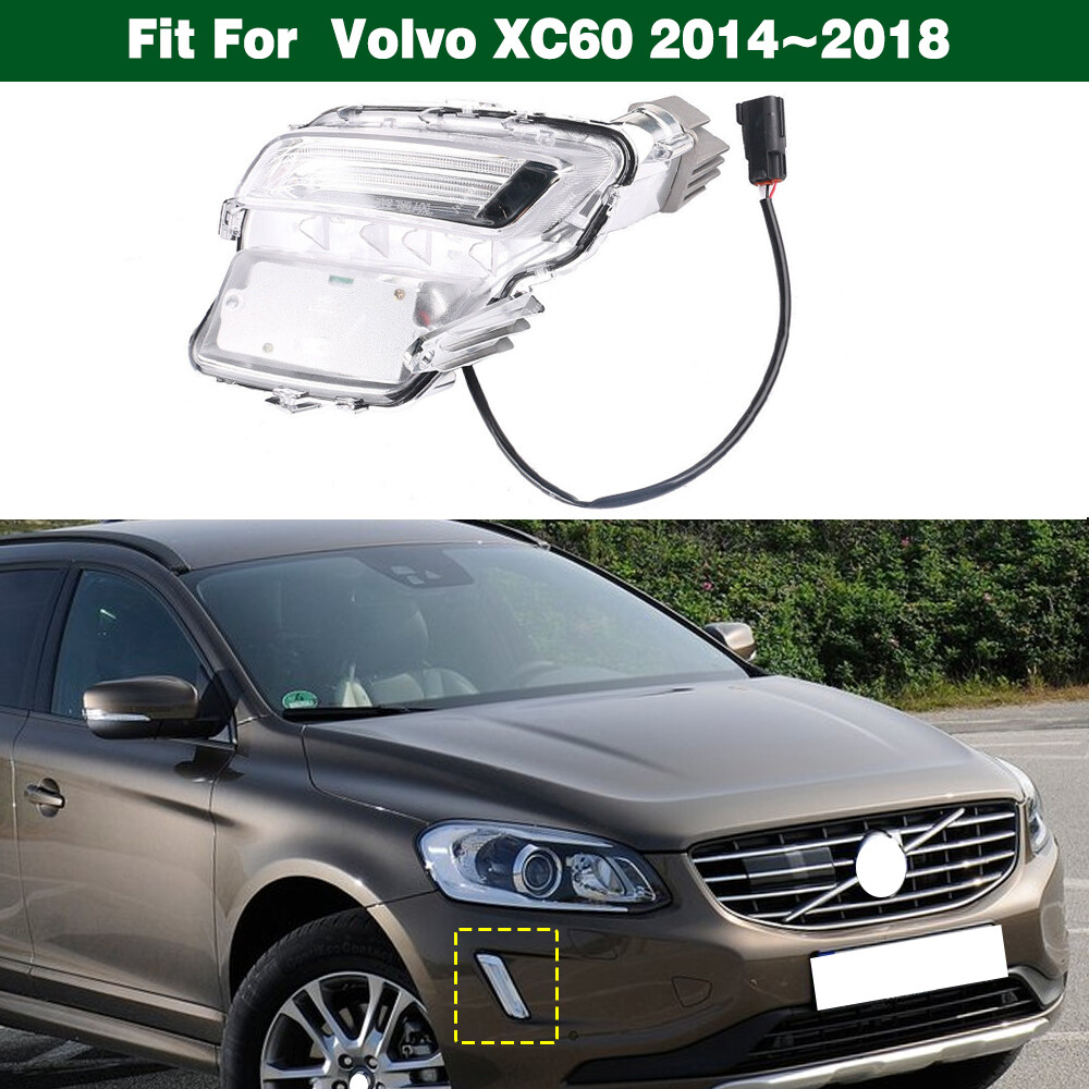 2014-2018 Volvo XC60 Right Front Fog Light Lamp Clear LED Auto Driving ...