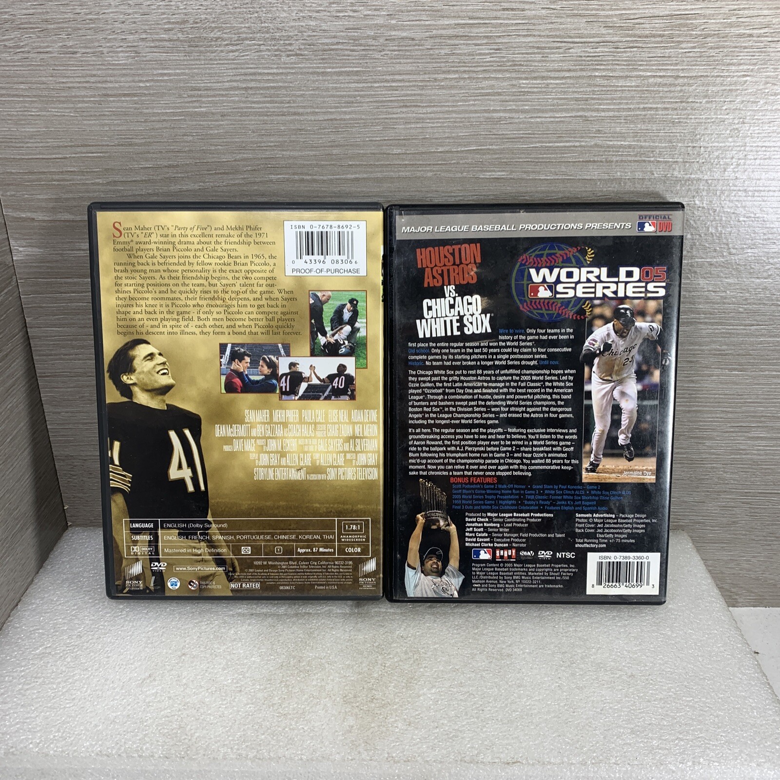 Brian's Song DVD and 2005 Chicago White Sox World Series DVD ...