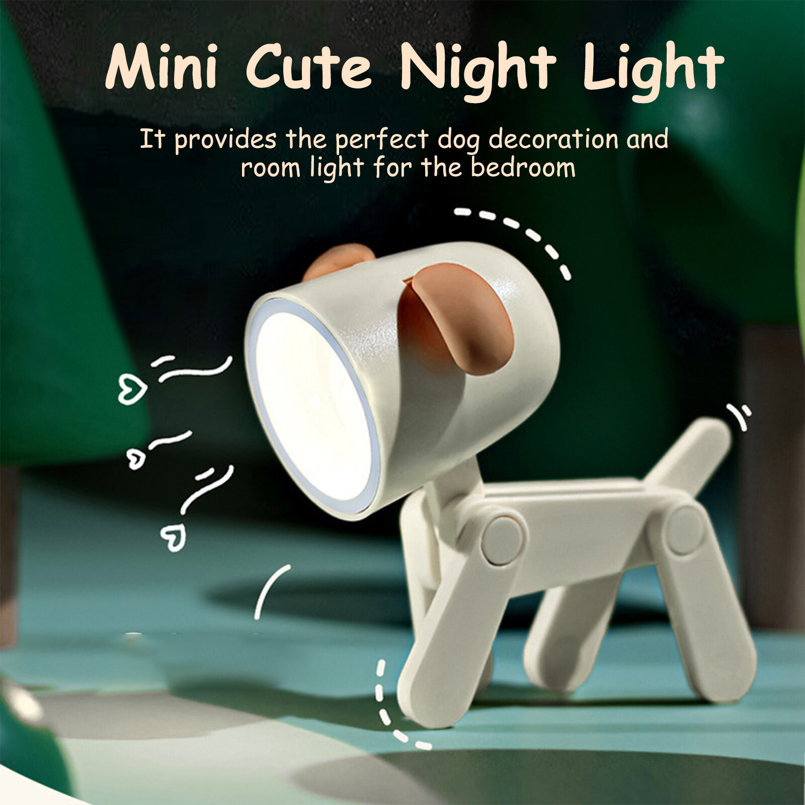 6pcs Pet Desk Lamps Foldable LED Night Light Phone Holder Sleep Lamp ...