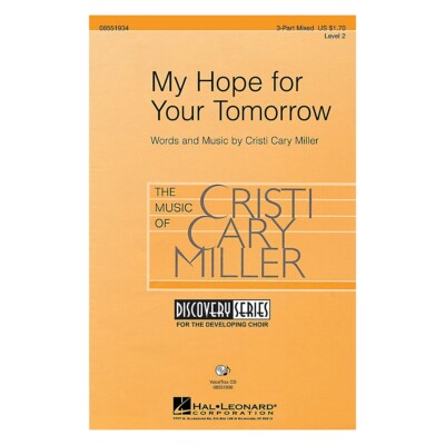 Hal Leonard My Hope for Your Tomorrow 2-Part Composed by Cristi Cary ...