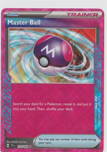 Master Ball 153/162 - Pokemon TCG S&V Temporal Forces - NM ACE SPEC ...