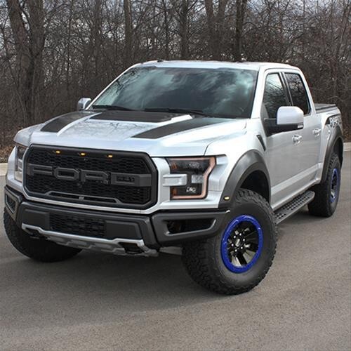 Ford Performance SVT Raptor Blue Beadlock Wheel Trim Rings M-1021-F15BL ...
