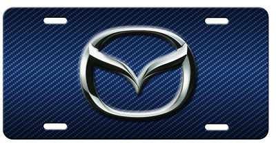 MAZDA Inspired art on simulated blue carbon fiber aluminum license ...