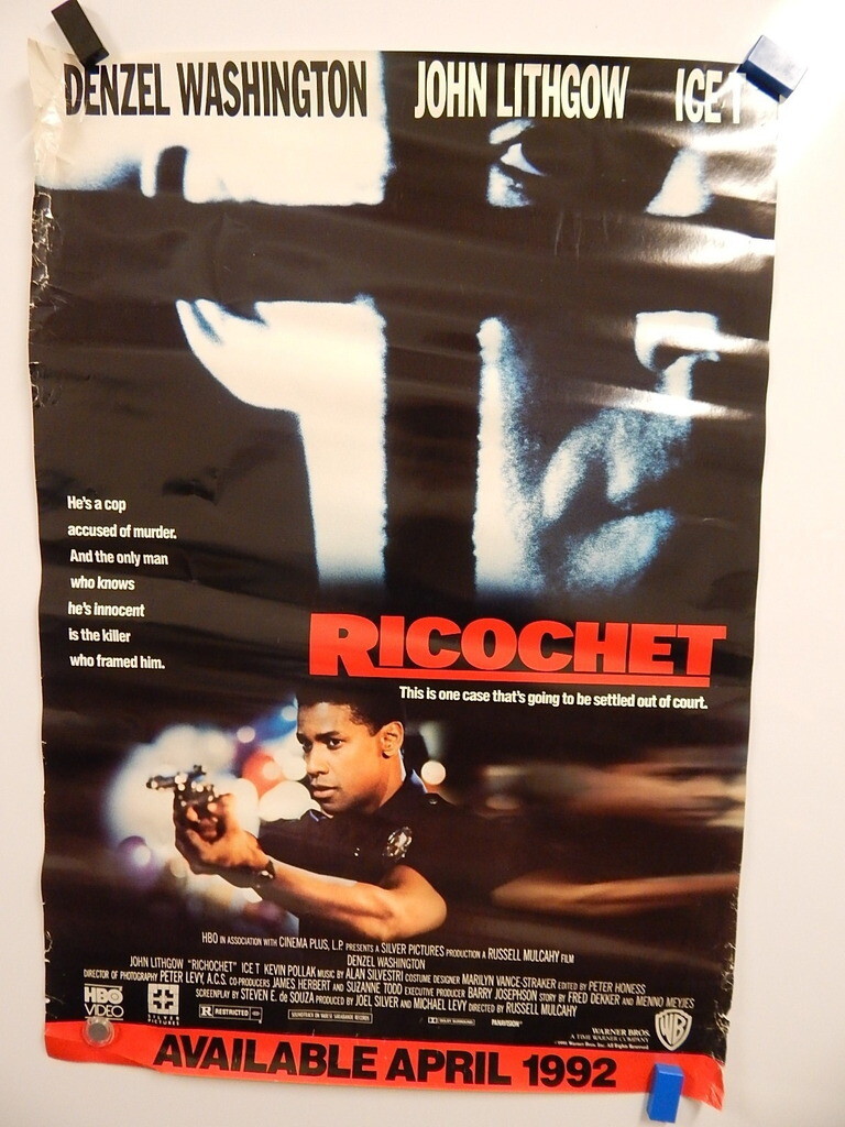 "RICOCHET"Denzel Washington 1991 Thriller Classic Home Movie Vintage ...