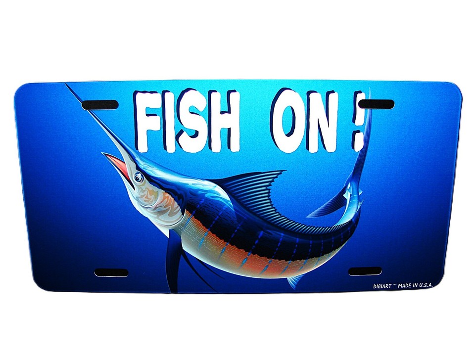 FISHING FISH ON SALTLIFE Metal Novelty Car license Plate Auto Tag | eBay