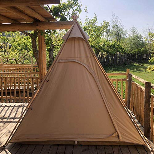 Outdoor 100% Cotton Canvas Waterproof Pyramid-Shaped Camping Tent ...