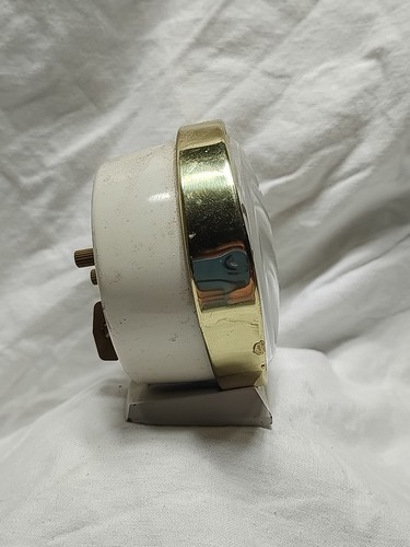 Vintage Westclox Baby Ben White & Gold Trim 3.5" Wind Up Alarm Clock | eBay