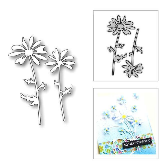 Daisy Flower Plant Metal Cutting Dies DIY Scrapbooking Decor Embossing ...