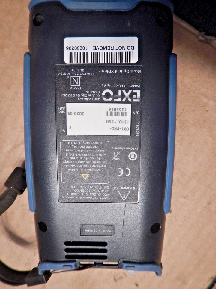 EXFO OX1-PRO -1 1310 / 1550 Live Optical Explorer CALIBRATED W/ CERT ...