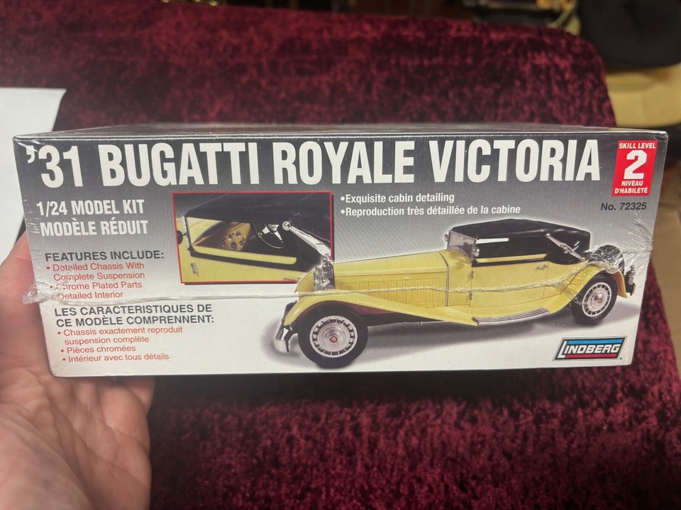 2007 Lindberg '31 Bugatti Royale Victoria Model Kit 1:24 Scale in Box ...