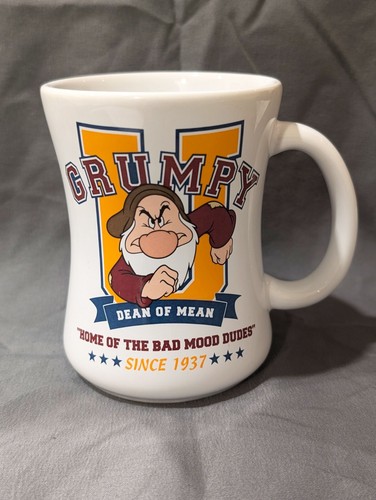 GRUMPY U UNIVERSITY Dean of Mean Bad Mood Dudes Disney Diner Coffee Mug ...