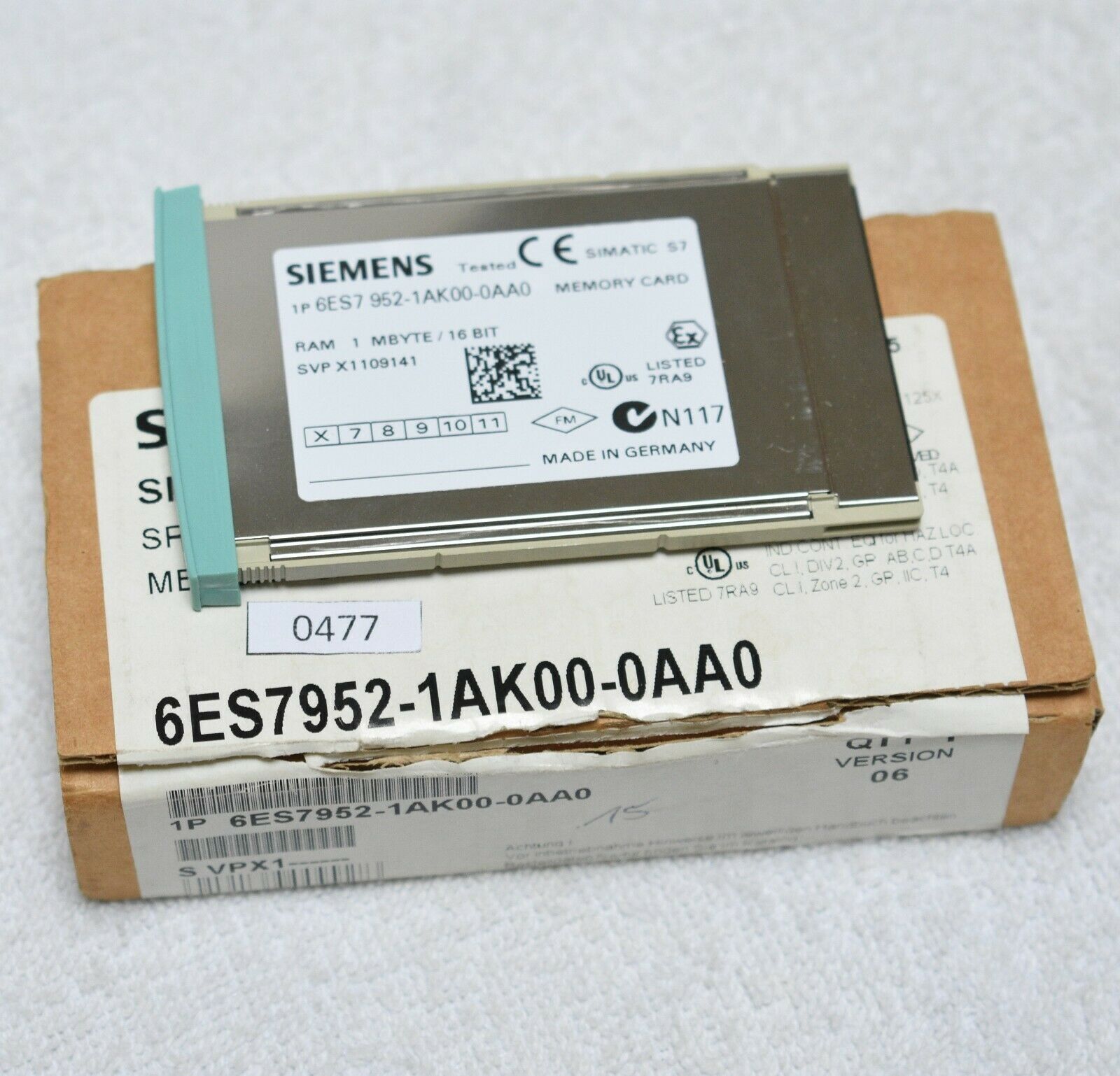 Siemens+SIMATIC+S7+RAM+Memory+Card+f%C3%BCr+S7-400+%286ES7952-1AK00 ...