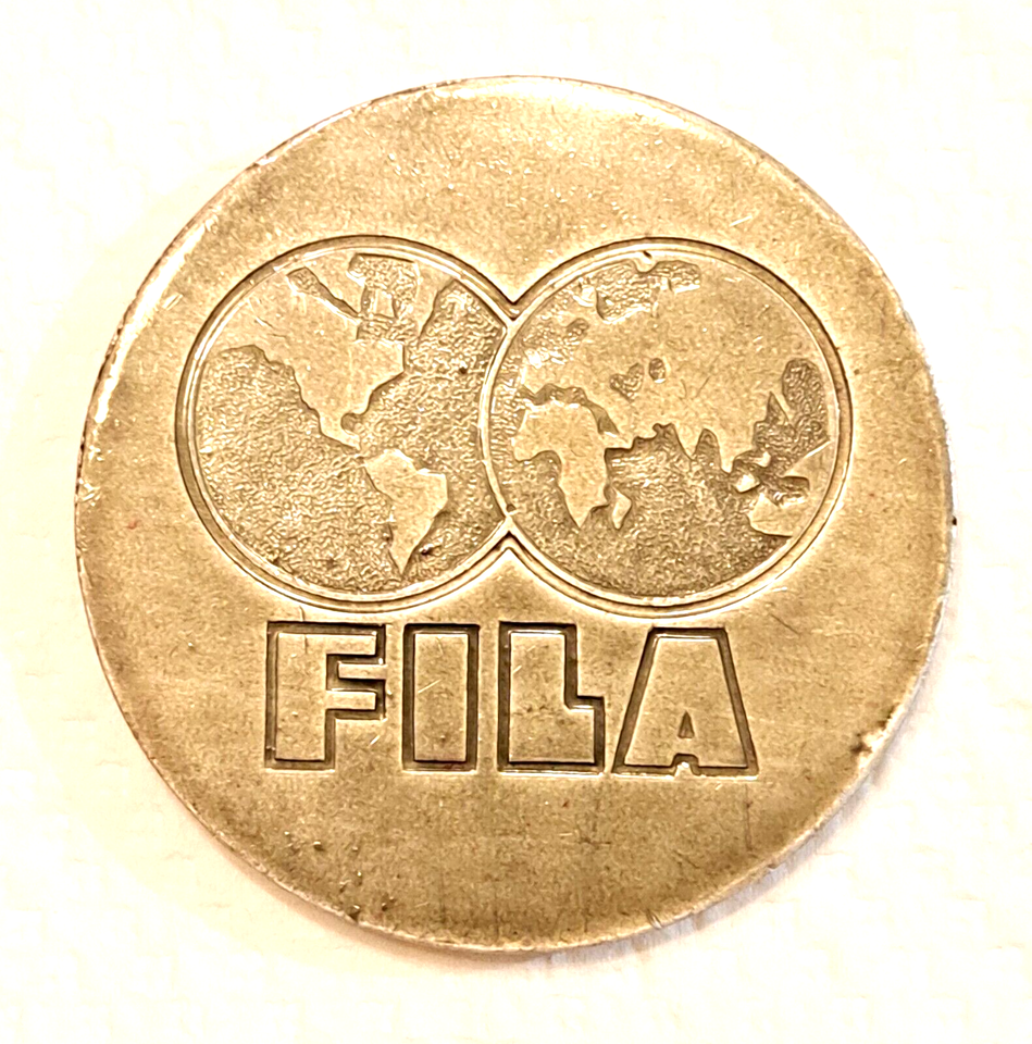 1975 FILA World Wrestling championship PARTICIPANT desk medal plaque | eBay