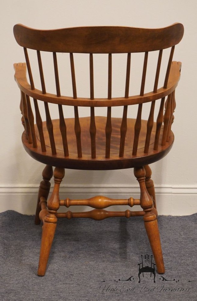 NICHOLS & STONE Solid Hard Rock Maple Colonial Early American Comb Back ...