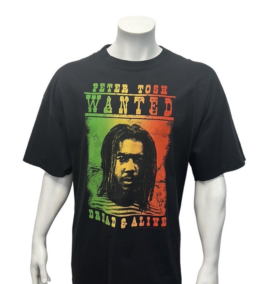 Peter Tosh Wanted Dread & Alive Jamaican Reggae Black Multi Color Graphic Shirt | eBay