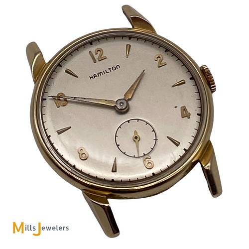 Vintage Hamilton 14K Yellow Gold Men's Manual 747 Movement 30mm Watch ...